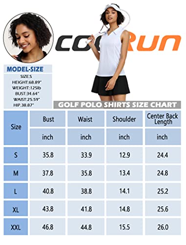 COOrun Women's Polo Shirt Sleeveless Golf Shirts Moisture Wicking Athletic Tennis Shirts Classic Tennis Tops,Yellow Medium