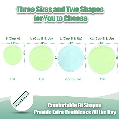 wegreeco Bamboo Nursing Breast Pads (14 Pack) + Laundry Bag & Travel Storage Bag, 4.7 inch Option - Washable & Reusable Breastfeeding Nursing Pads (Mild, Large)