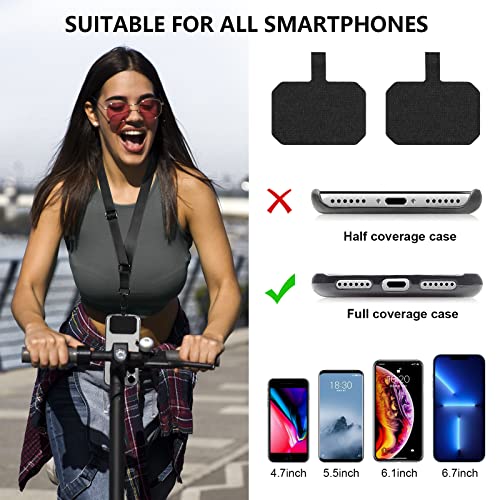 Cell Phone Lanyard, Zafolia Phone Strap, Phone Tether,Wrist Leash for Key, Universal Adjustable Crossbody Neck Straps Leash for iPhone Case ID Badges and Most Smartphones