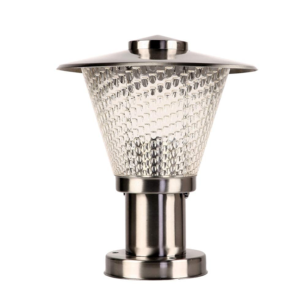 HSCW Modern Minimalist Creative Lawn Lamp Outdoor Lighting Column Lamp Courtyard Waterproof Decoration Post Lamp Home Garden Stainless Steel Anti-Rust Pillar Light E27