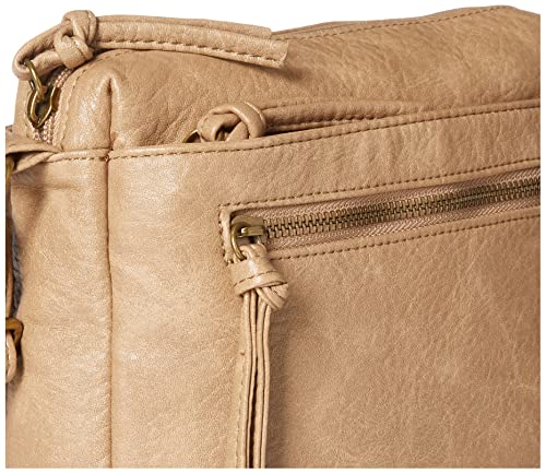Bueno of California Smooth Faux Leather Crossbody, Sand