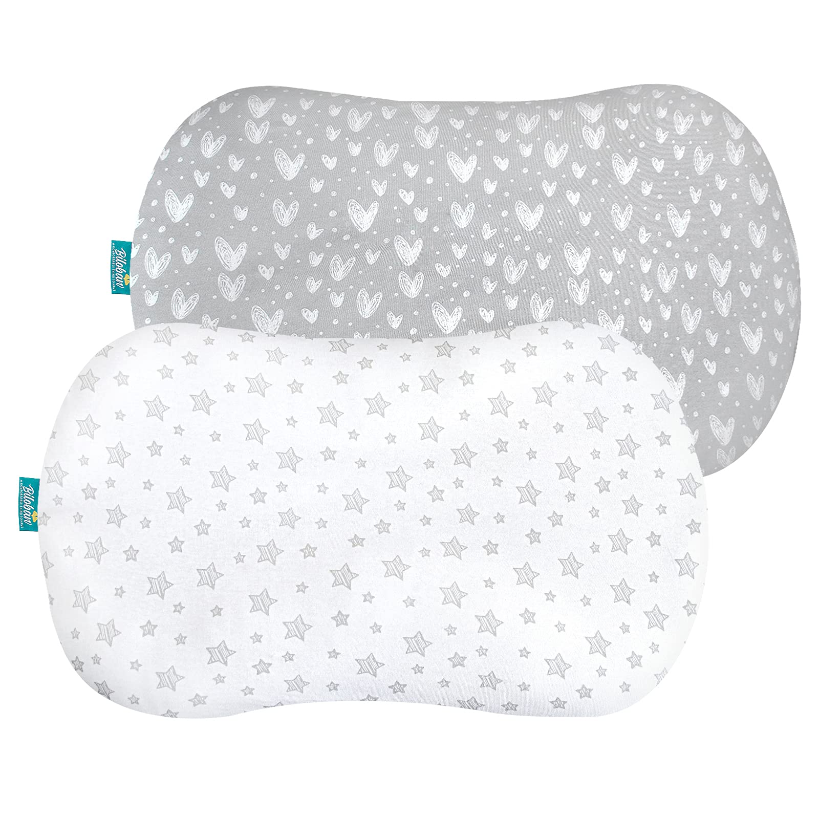Bassinet Sheet 2 Pack Compatible with Halo BassiNest Swivel Sleeper, Envelope Style 100% Cotton Breathable & Soft & Skin-Friendly Grey & White Bassinet Sheets