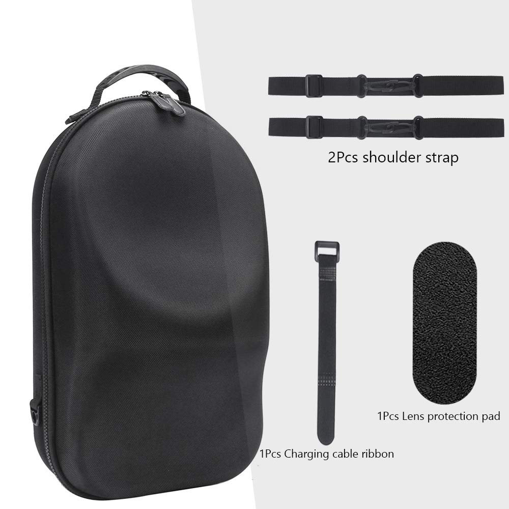 Esimen Fashion Hard Case for Oculus Rift S PC-Powered VR Gaming Headset and Controllers Accessories Travel Bag (Black)