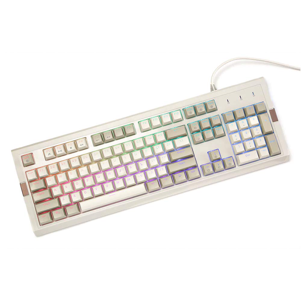 EPOMAKER Ajazz AK510 104 Keys Retro Mechanical Keyboard with PBT SP Spherical Keycaps and RGB Backlight for Gamer, Programmer, Office Work for or iOS Android Windows (Zorro Brown Switch)