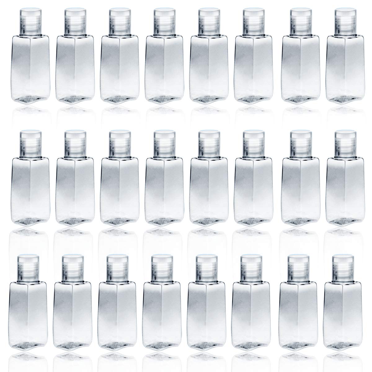 BIGNC 30 Pack Portable Travel Bottle, Empty Clear Travel Refillable Flip-Top Bottles for Travel Outdoor Camping Business, 1Ounce
