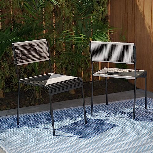 SEI Furniture Watkindale Outdoor Chair Set-2pc, Black