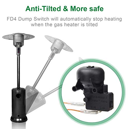 Coolrunner Gas Patio Heater Repair Replacement Parts Outdoor Heaters Safety Kits Thermocouple (M8 x1) and FD4 Dump Switch for Propane Gas Patio Heater
