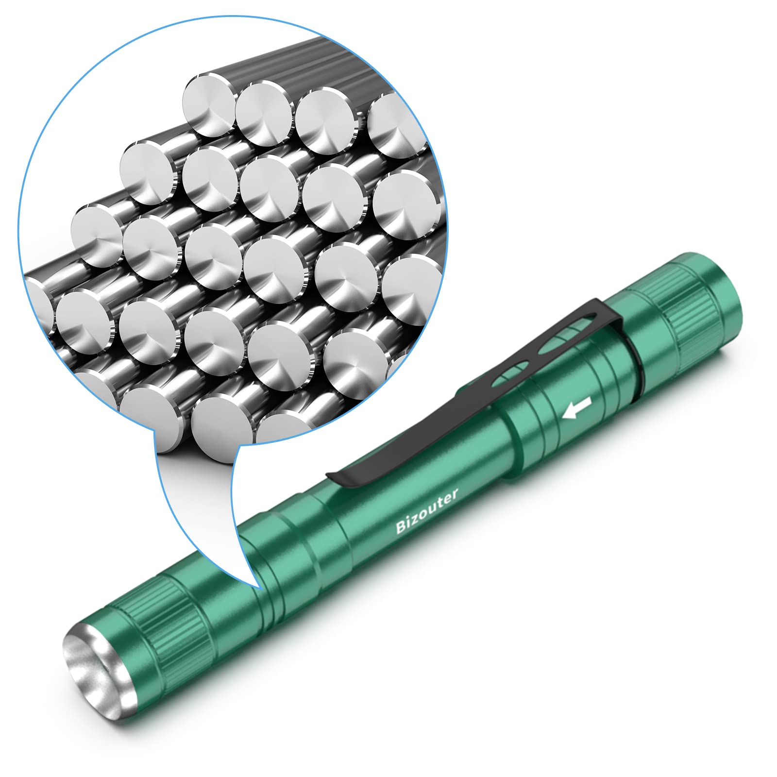 BIZOUTER Pen Lights for Nurses Doctors Check Pupil Response Ear Nose Throat, Dual Beam LED Medical Penlights for Nurses, Nursing Student Pupil Penlight Rechargeable