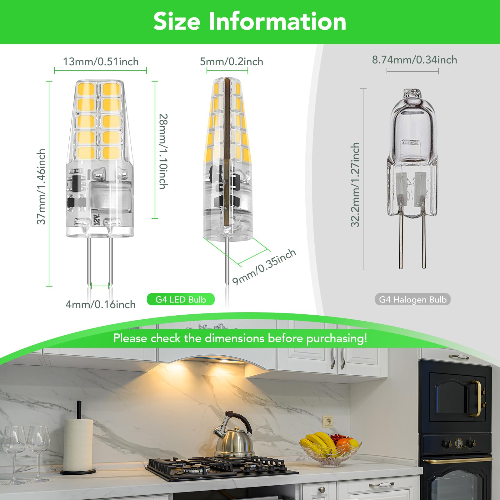 BUBO 10 Pack G4 LED Bulb 2W Equivalent 30W 3000K Warm White 250 Lumens 360°Beam Angle, T3 Halogen Bulb Replacement Landscape Bulbs, AC/DC 12V Led Lights G4 Bi-Pin Base for Outdoor Landscape Lighting