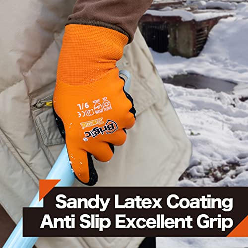 Brigic Winter Work Gloves for Men, Waterproof Work Gloves for Cold Weather, Insulated Freezer Gloves, Keep Working at 0℃/32℉, M 1 pair