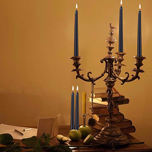 Black Taper Candles, 12 Pack 10 Inch Candlesticks for Dinner Wedding Party and Home Decoration