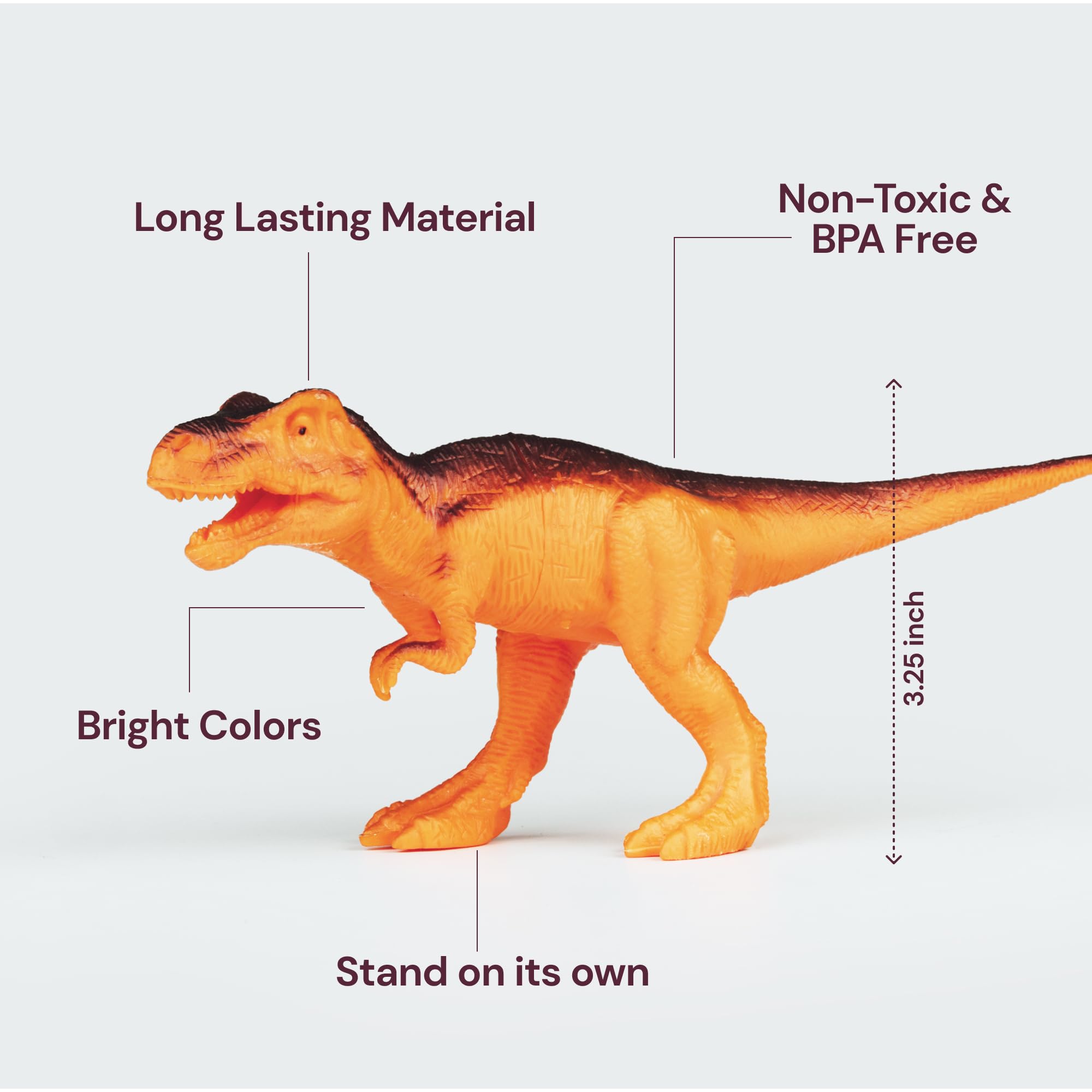 PLAYVIBE Dinosaur Toys for Kids 3-5 β 12 Realistic Small Dinosaur Figures with Storage Box, 5-7 Years Old β Toddler Boy Dino Toys