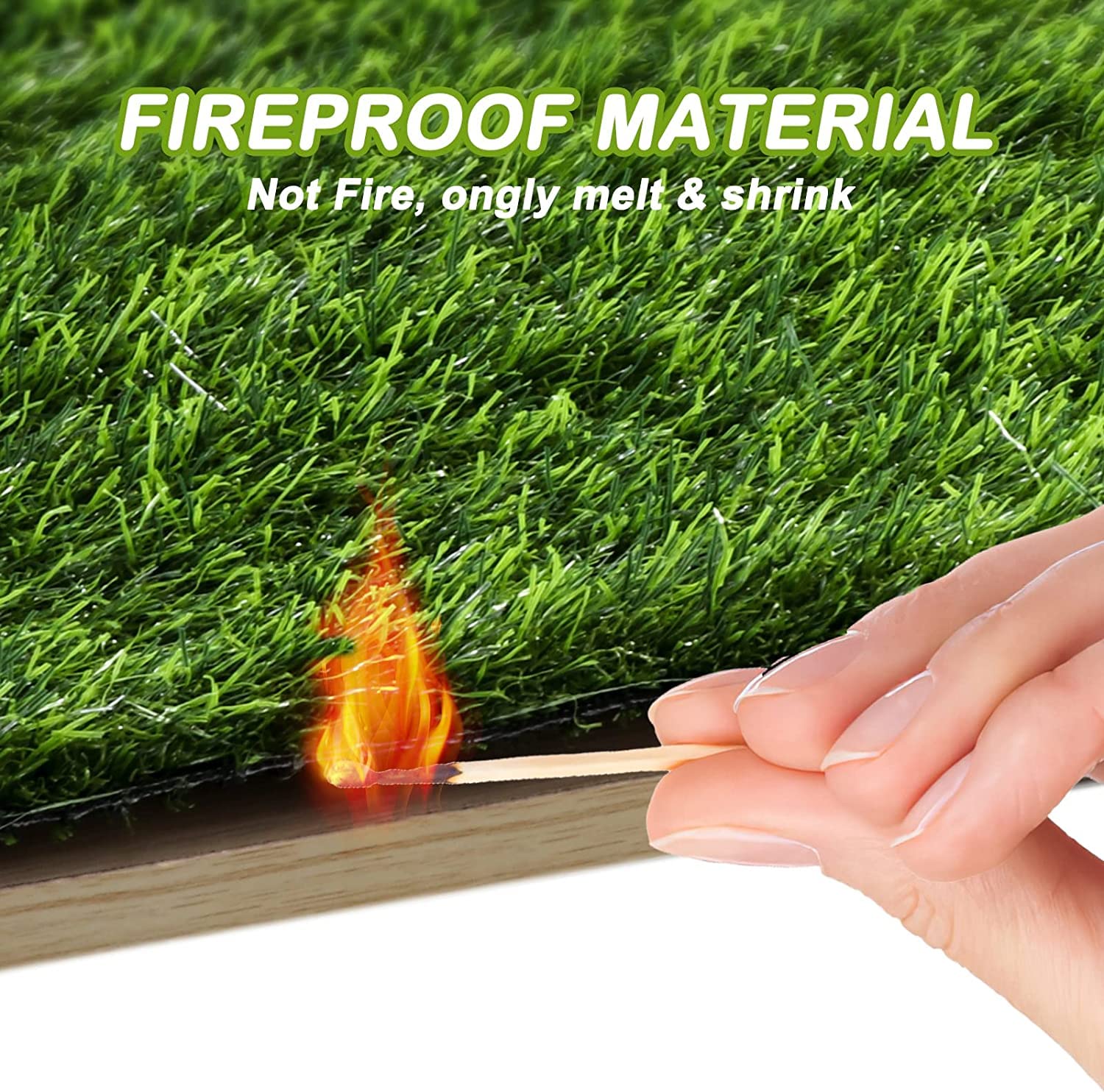 CooZero Artificial Grass, Professional Dog Grass Mat, Potty Training Rug and Replacement Artificial Grass Turf, Large Turf Outdoor Rug Patio Lawn Decoration, Easy to Clean with Drainage Holes