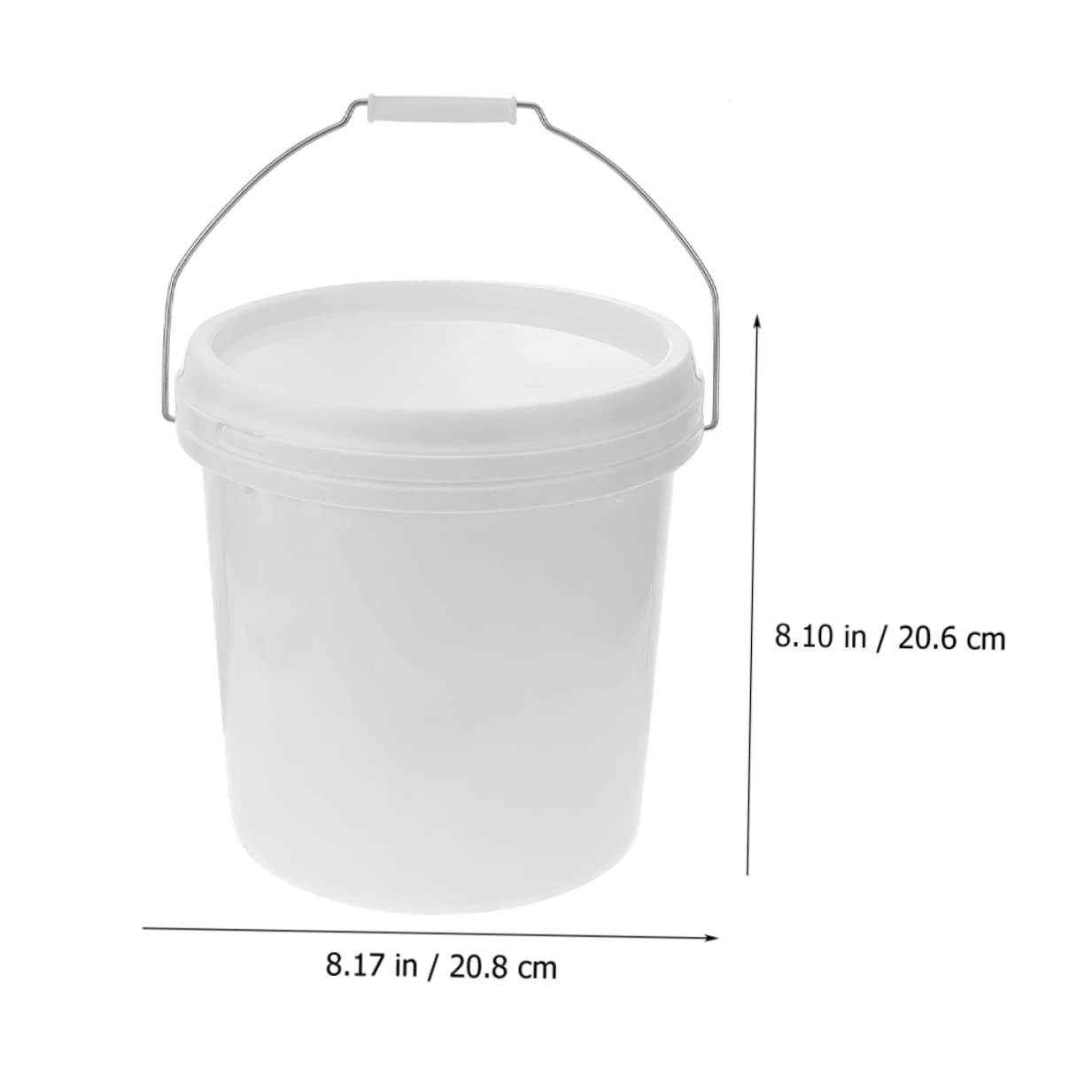 Buckets 2pcs Water L Home White Industrial Portable Container Purpose Bucket Paint Lid Pail for All with Plastic Use Outdoor Handle and Containers with Lids