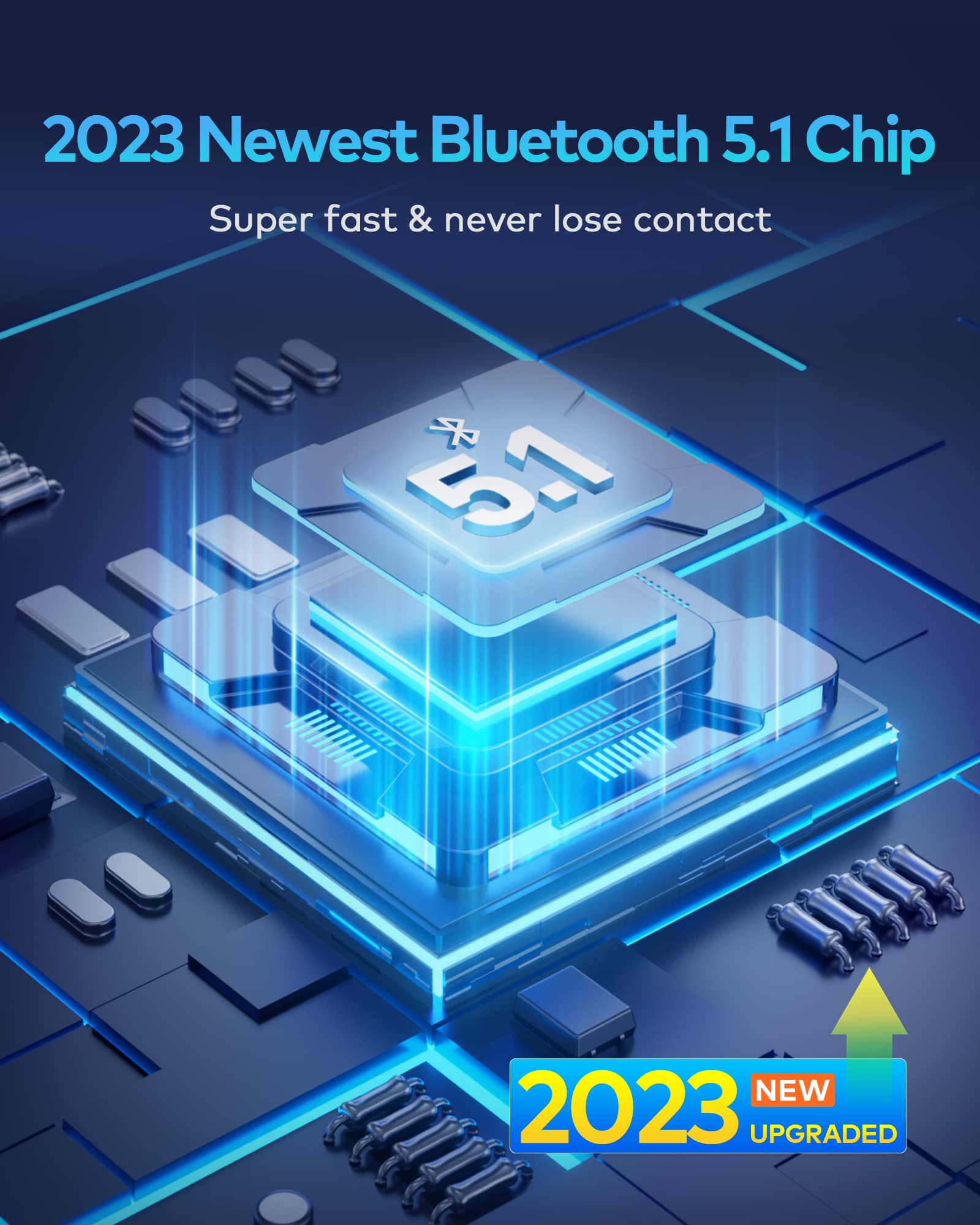 Bluetooth 5.1 USB Adapter - Driver-Free, Plug & Play for Windows PC. For Headphones, Mouse, Keyboard, Speaker, Printer, Laptop.