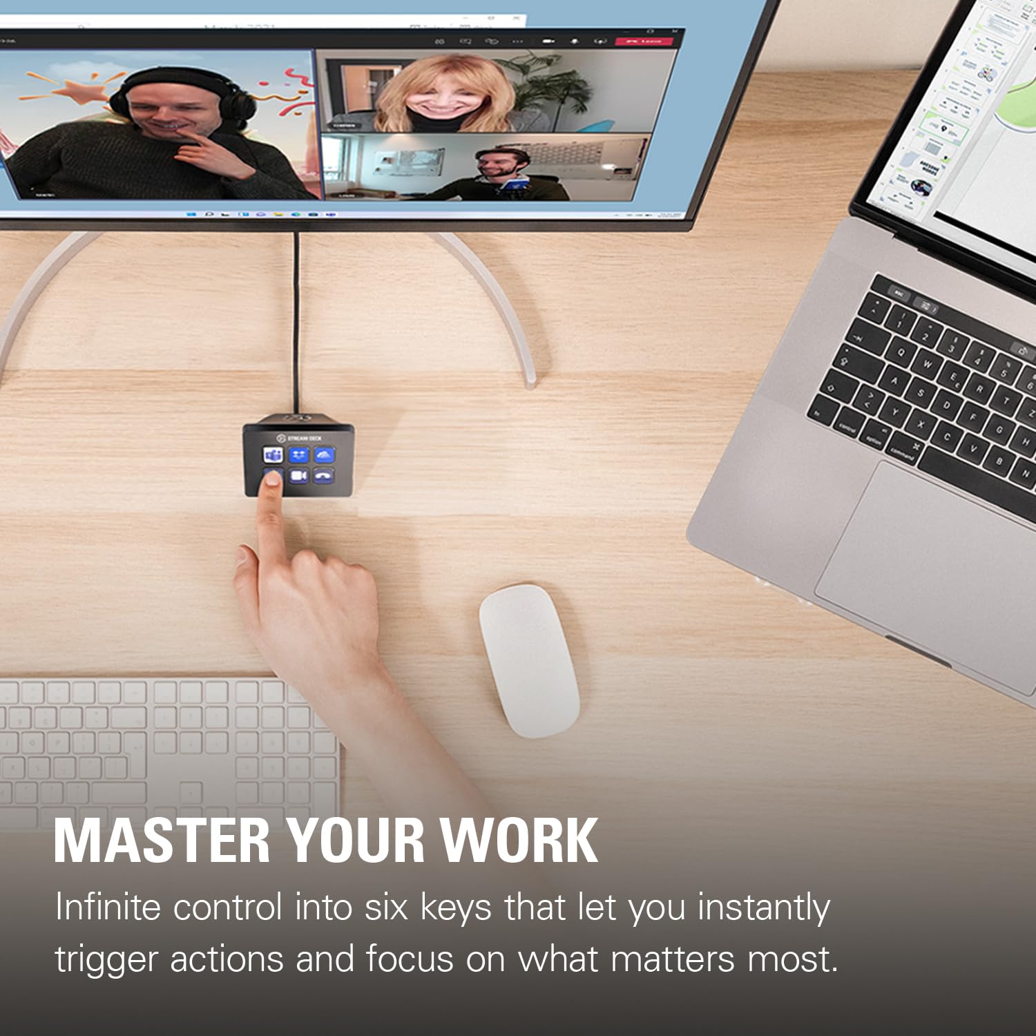 Elgato Stream Deck Mini β Control Zoom, Teams, PowerPoint, MS Office and More, Boost Productivity with Seamless Integration for Daily Apps, Set Up Shortcuts Easily, Compatible with Mac and PC