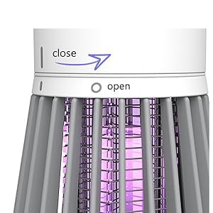 Bug Zapper Indoor Outdoor,Electric Mosquito Zapper with USB Rechargeable Fly Zapper with Security Grid and Brush,Mosquito Trap Gnats Ants Spider Bug Killer for Home Camping Yard,White