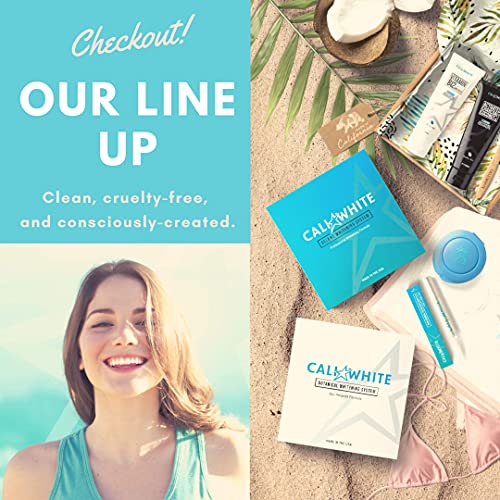 Cali White Vegan Teeth Whitening Pen, 35% Carbamide Peroxide Gel, Made in USA, Instant Natural Whitener, Convenient Brush for On The Go Use, Professional Results, Sensitive Smile Safe, Organic Mint