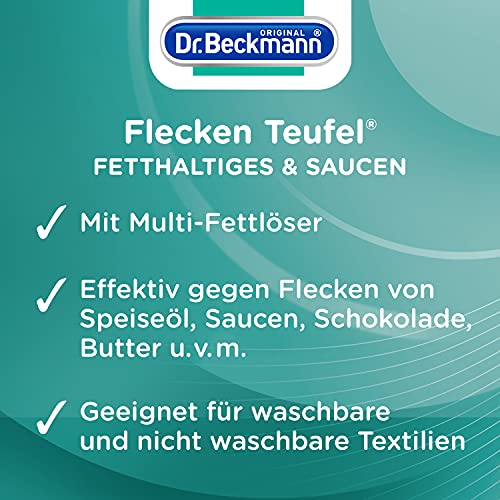 DR. BECKMANN Stain Devil: Fat, Oil & Sauces/Ketchup remover (50ml / 1.7fl oz Bottle)