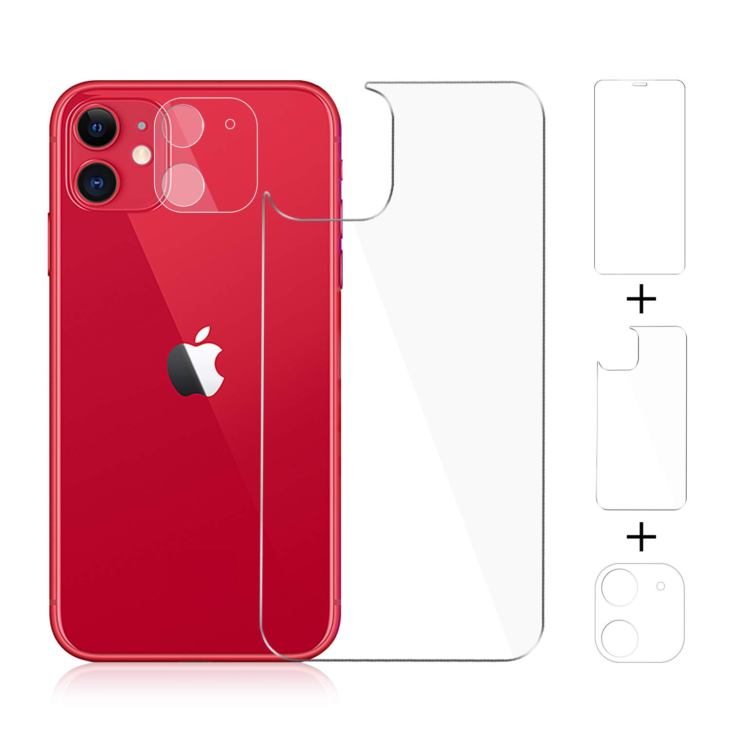 Beeyoka [3 Pack] Screen Protector for iPhone 11, iPhone 11 Camera Protector, iPhone 11 Front and Back Screen Protector Tempered Glass [Anti-Scratch] [New Version] Protective Film