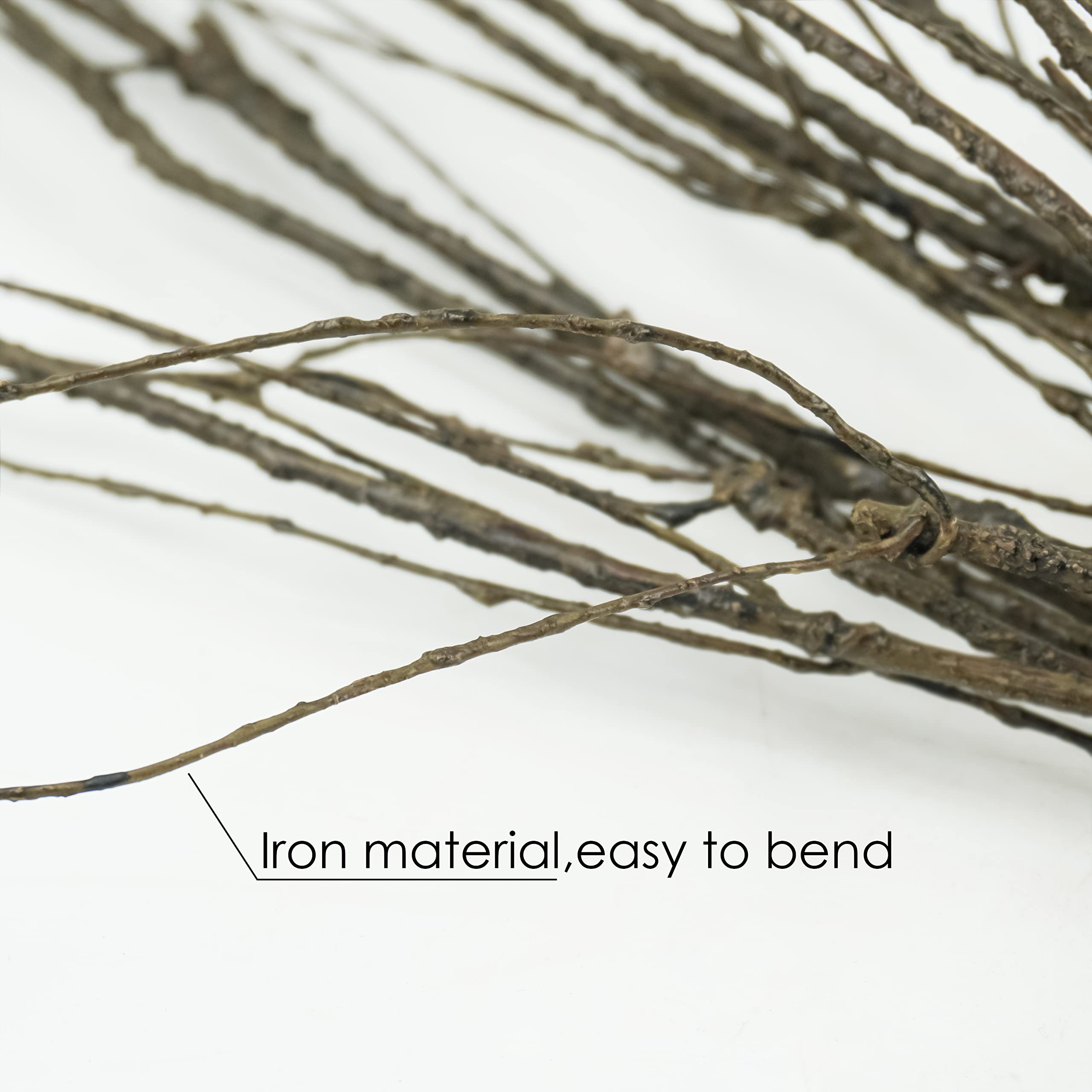 Ruidazon 10Pcs 30.7" Curly Willow Branches, Artificial Flowers Twigs Decorative Sticks Stem, Dry Bendable Tree Branches for DIY Craft Home Room Wedding Floor Vase Garden Farmhouse Decor