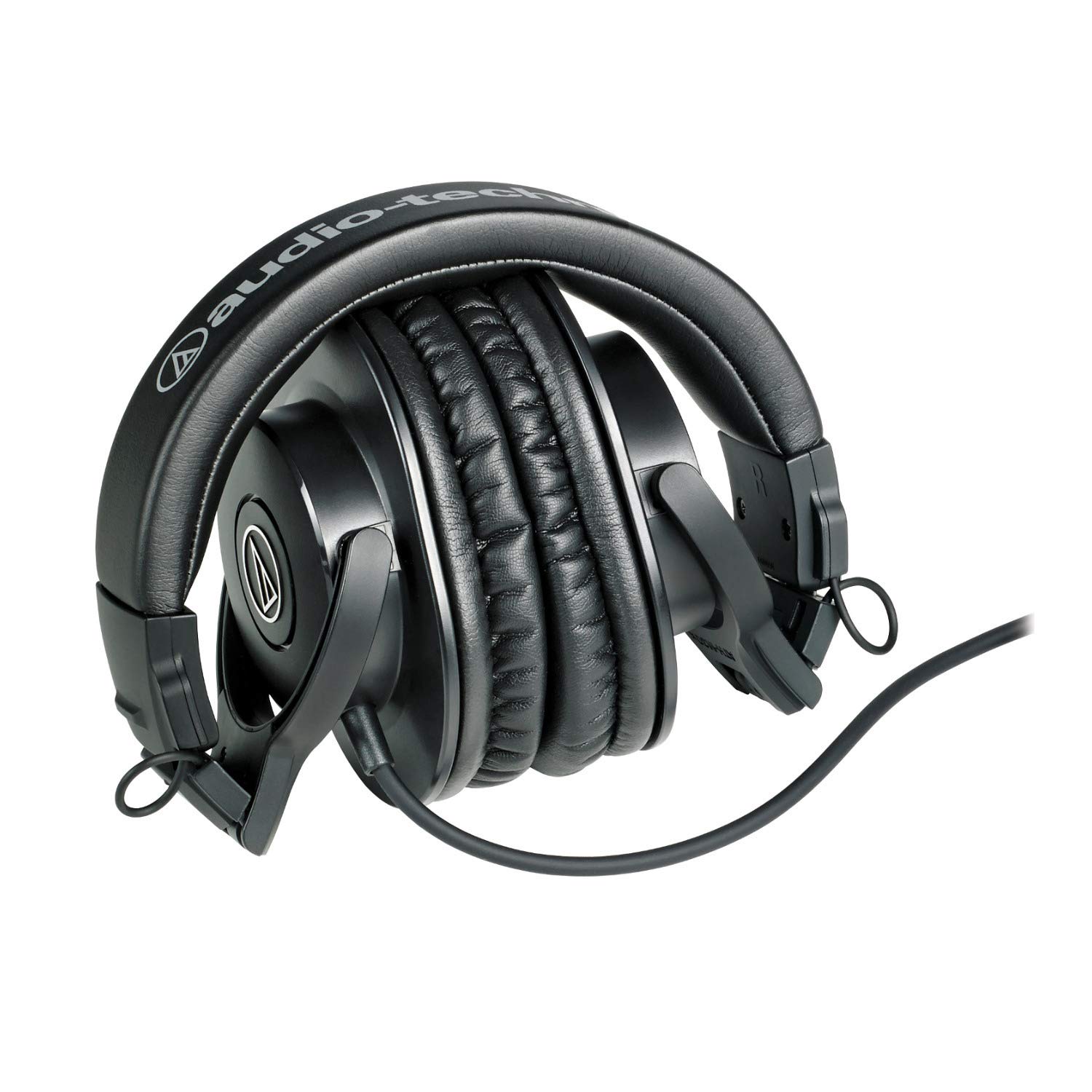 Audio-Technica ATH-M30X Professional Headphones Bundle with Knox Stand and Case (3 Items)