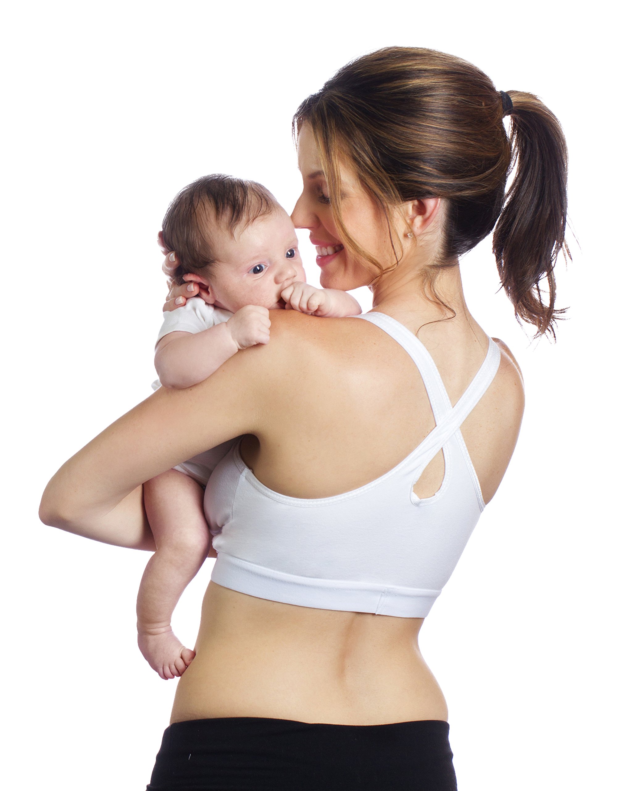 Rumina Racerback Hands Free Pump&Nurse Nursing Bra for Pumping. Perfect for Breastfeeding Pumps by Spectra, Medela, Lansinoh, etc., Black XL