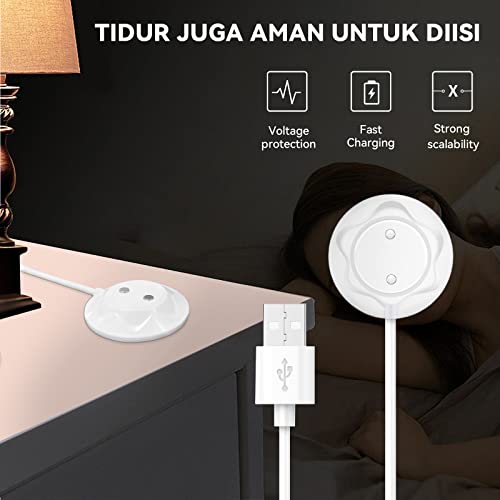E ECSEM Charger Dock Compatible for Rose Toy Portable Magnetic Replacement Charging Stand Adapter with USB Charging Cable Cord for Rose Massagers,White