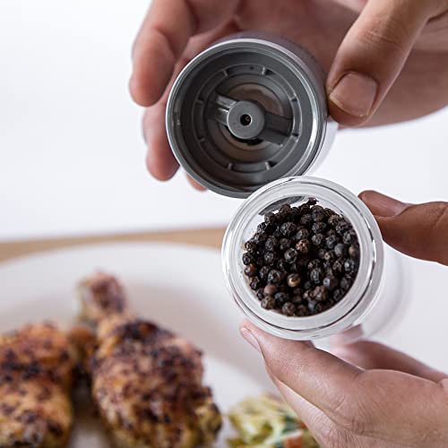 Cole & Mason H308597 Lincoln Salt and Pepper Mill, Acrylic/ABS, Ceramic Mechanisms, 190mm Duo Mill, Lifetime Mechanism Guarantee