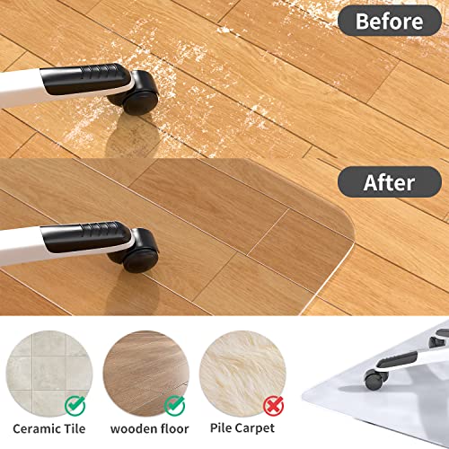 BUYIFY Office Chair Mat for Hard Floor,2mm,30"x48" PVC Material Clear Floor Mat, Floor Protector for Office or Home,Flat and Easy to Clean