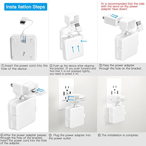 Charging Bracket Holder for SwitchBot Hub-Mini-Smart-Remote - Come with Charging Cable and US Plug Charger, Holder for Wall Socket,Space Saving Indoor