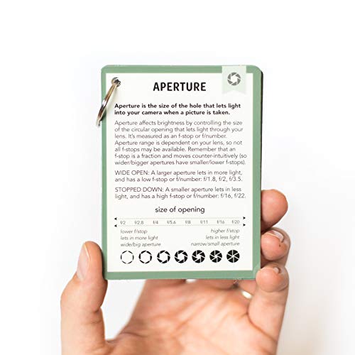 DSLR Cheat Sheet Cards for Canon, Nikon and Sony Cameras - Plastic Quick Reference Photography Cards | Camera Settings, Exposure & Manual Mode (Classic)
