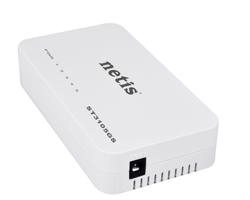 Netis ST3105G Unmanaged 5-Port 10/100/1000M Gigabit Desktop Switch, Auto-Negotiation and Plug and Play, 10Gbps Capacity