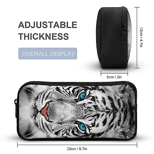 DTCCET White Tiger Backpack, Stylish Shoulders Backpack Classic Tiger Daypack with Multiple Pockets, Lightweight Laptop Bag (White Tiger)