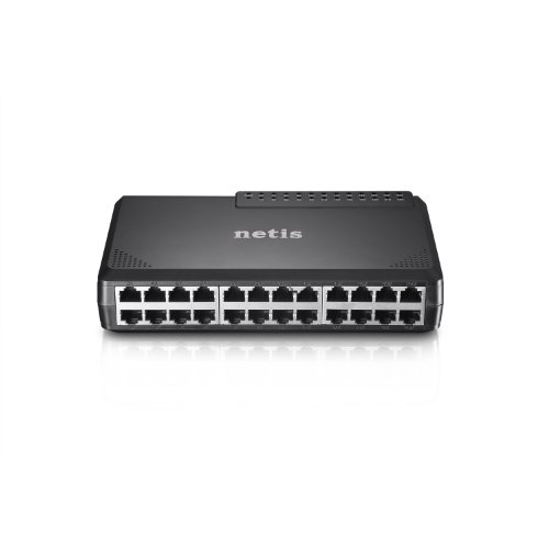 Netis ST3124P 24 Port 10/100Mbps Fast Ethernet Rackmount Switch with Plug-and-Play | Auto MDI/MDI-X, Desktop Ethernet Splitter and Hub, Plug and Play, Traffic Optimization, Compact Design
