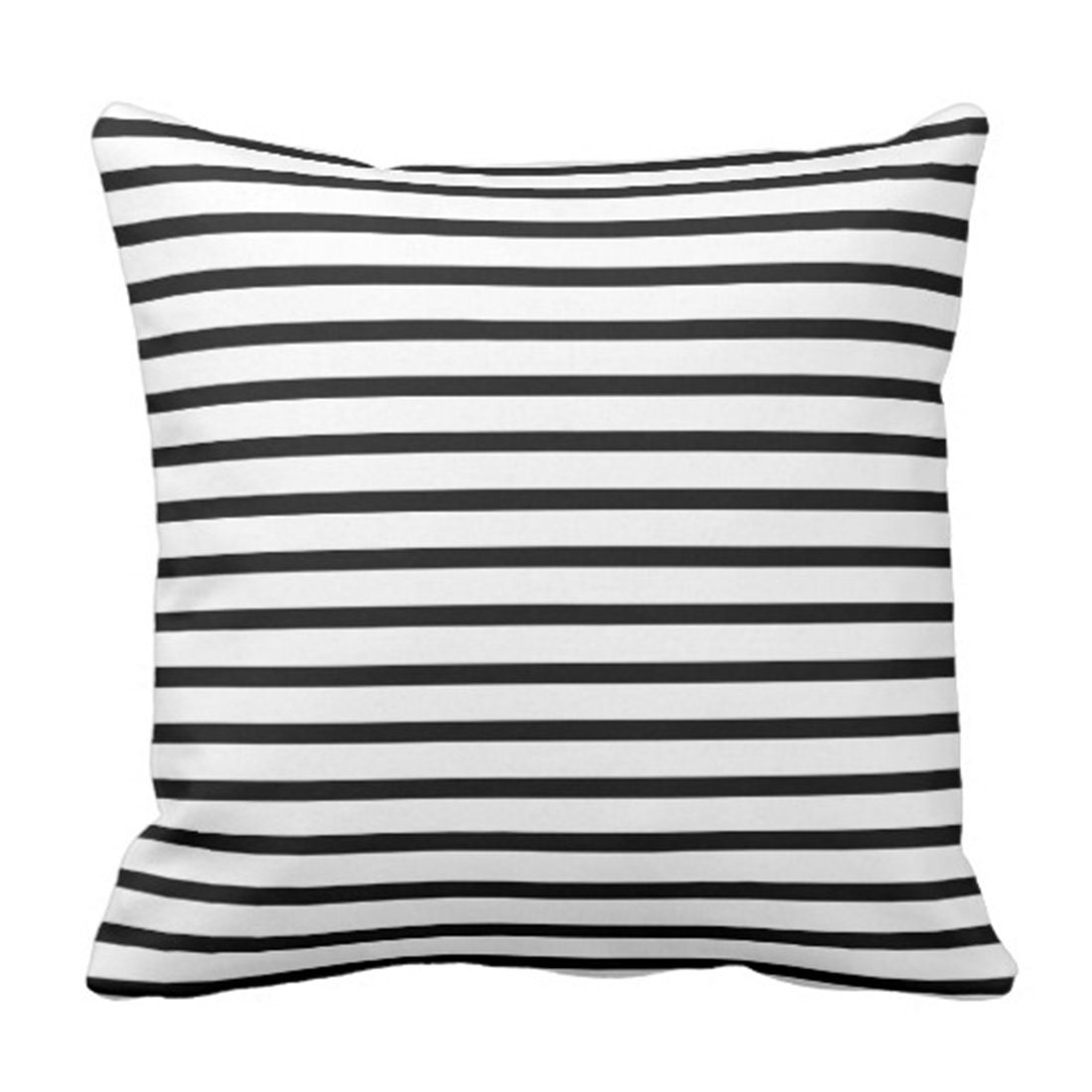 Emvency Throw Pillow Cover Colorful Garden Black and White Stripes Modern Decorative Pillow Case Home Decor Square 16 x 16 Inch Pillowcase