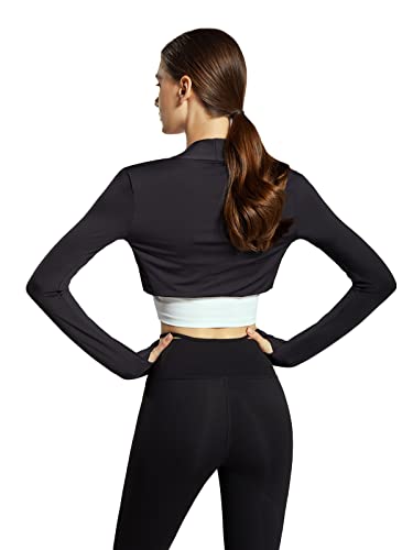 FEOYA Women's Anti-UV Arm Cover Shrug Breathable Cooler Shrug for Golf Riding Jogging Shawl Arm Sleeves Black S