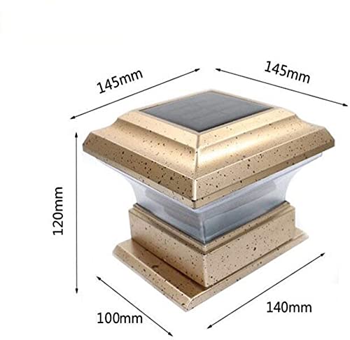 Solar Post Lamp Die-cast Light Solar LED Post Lamp Patio Lights Outdoor Waterproof Villa Garden European Courtyard Pillar Lamp Home Courtyard Pier Lights Pathway Illumination