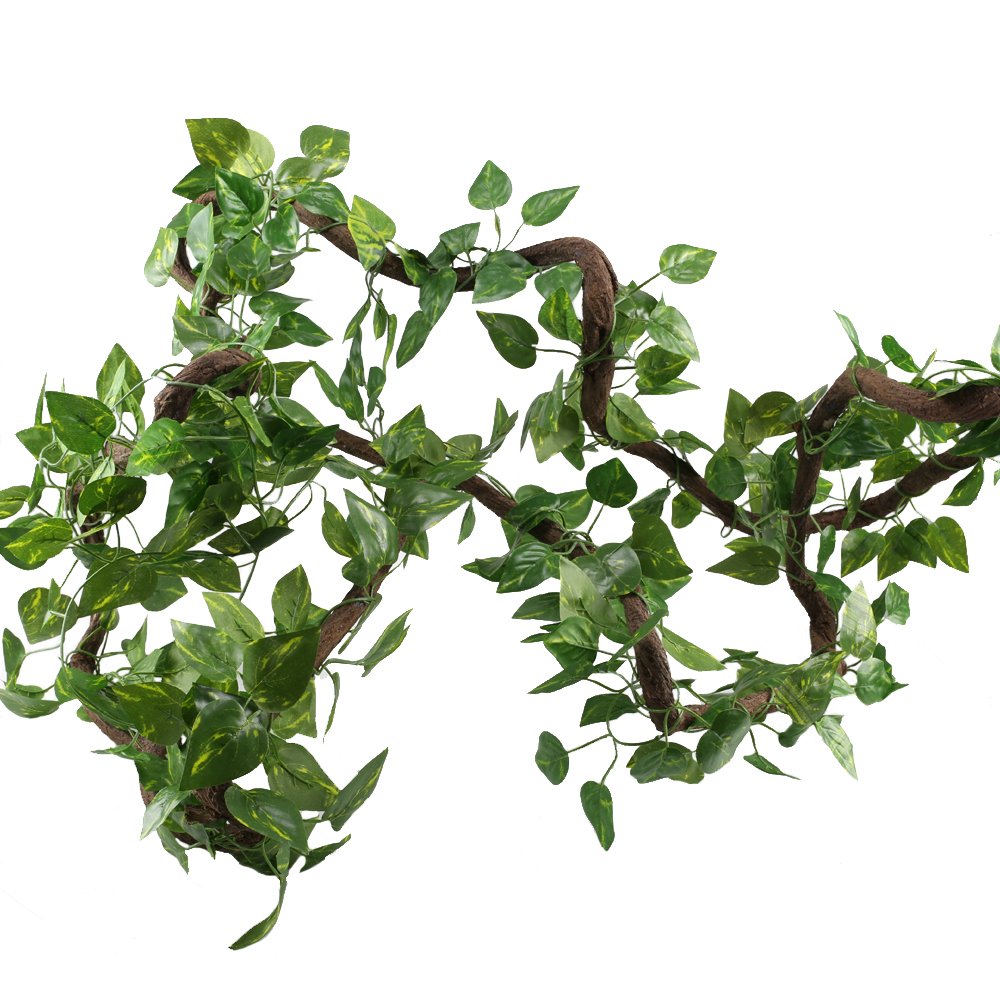 GTIDEA Fake Vines, 12 Pack 84 Feet Artificial Hanging Plants Silk Green Leaf Garlands Home Office Garden Outdoor Wall Greenery Cover Jungle Party Decoration