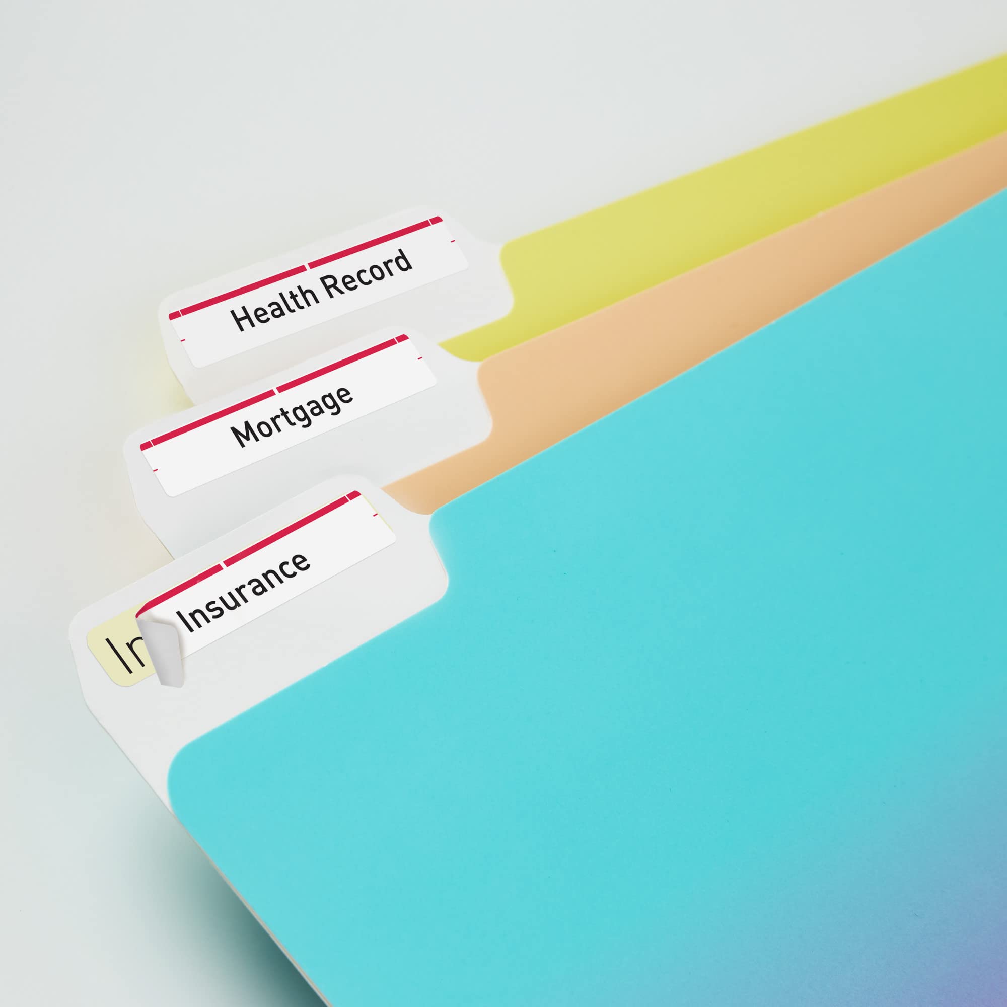 Avery TrueBlock File Folder Labels, 2/3" x 3-7/16", 1,500 Printable Labels, White/Red, Permanent (5066)