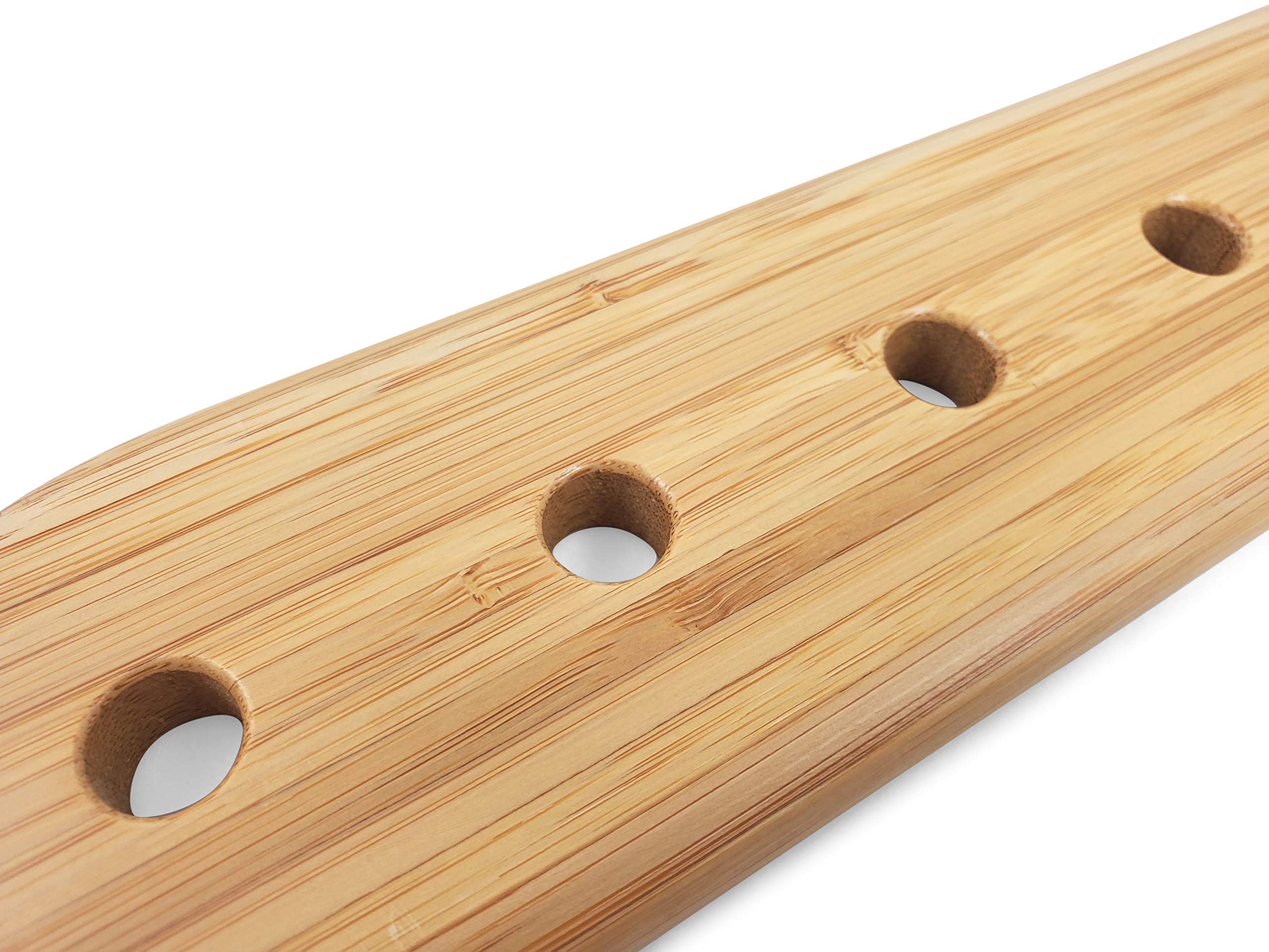 Bamboo Paddle - 1/2" Thick Wooden Rug Paddle with Airflow Holes, Light Weight and Super Durable Beautiful Smooth Finish & Chamfered Holes