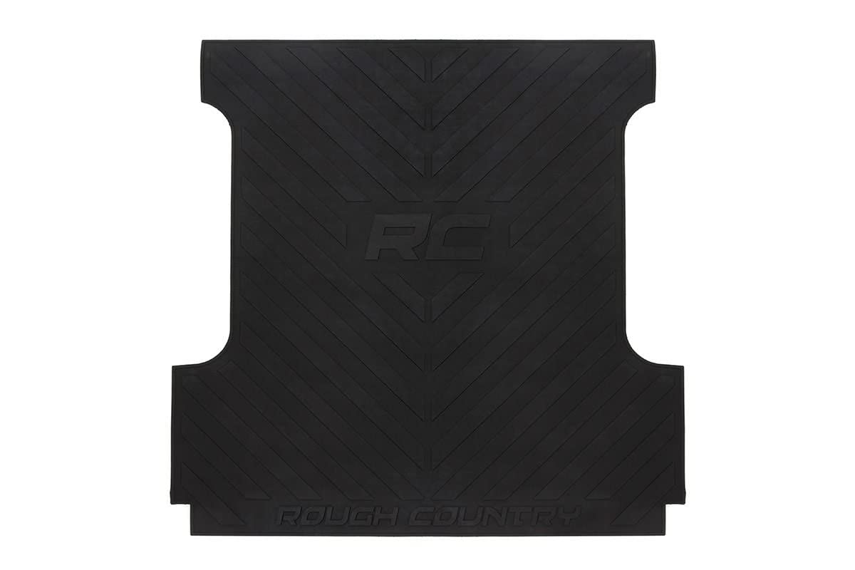 Rough Country Rubber Bed Mat for 2007-2018 Ram Truck | 5'5" Bed - RCM678,Black
