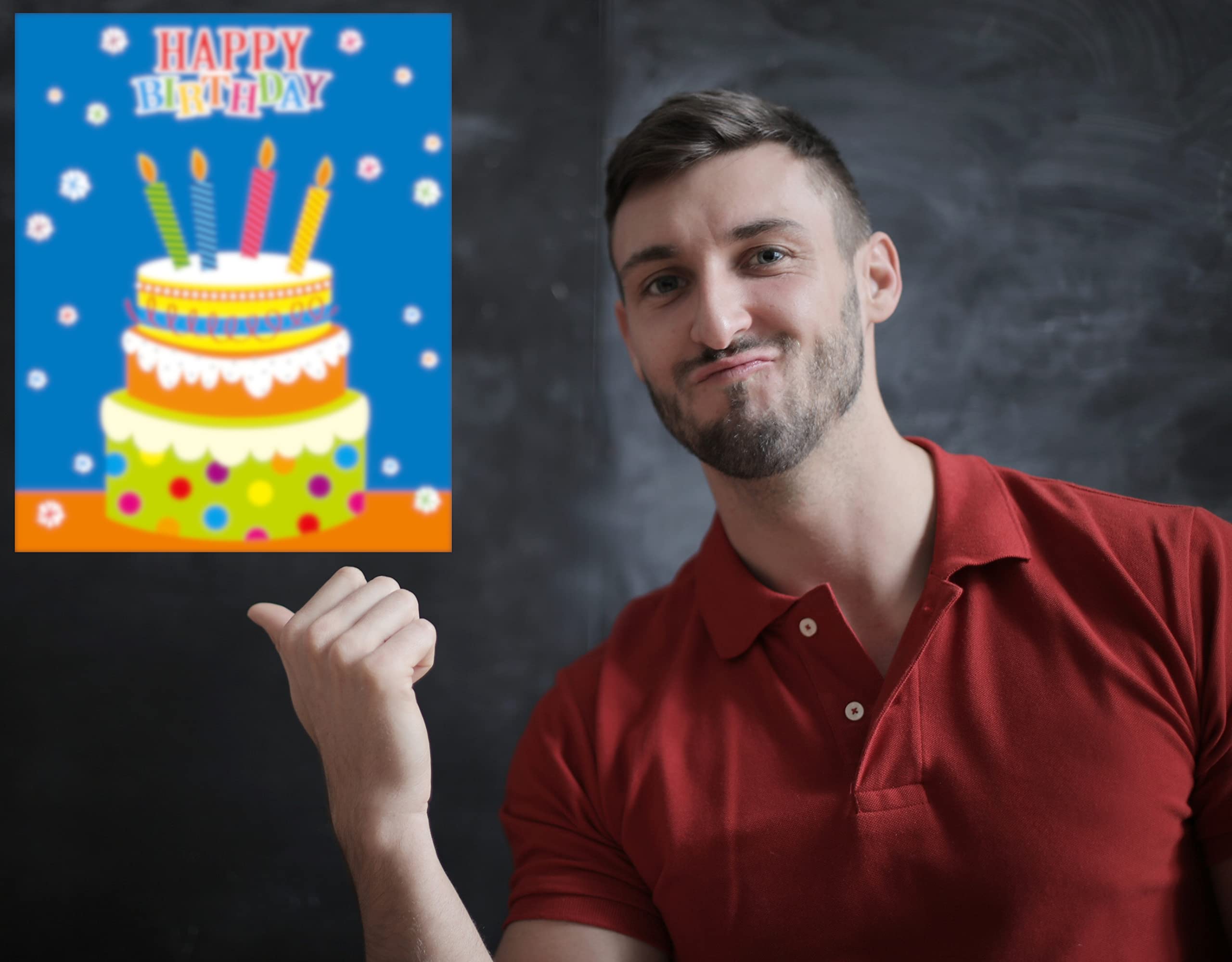 Iconikal Happy Birthday 32 Player Bingo and Pin The Candles on The Cake Game Set