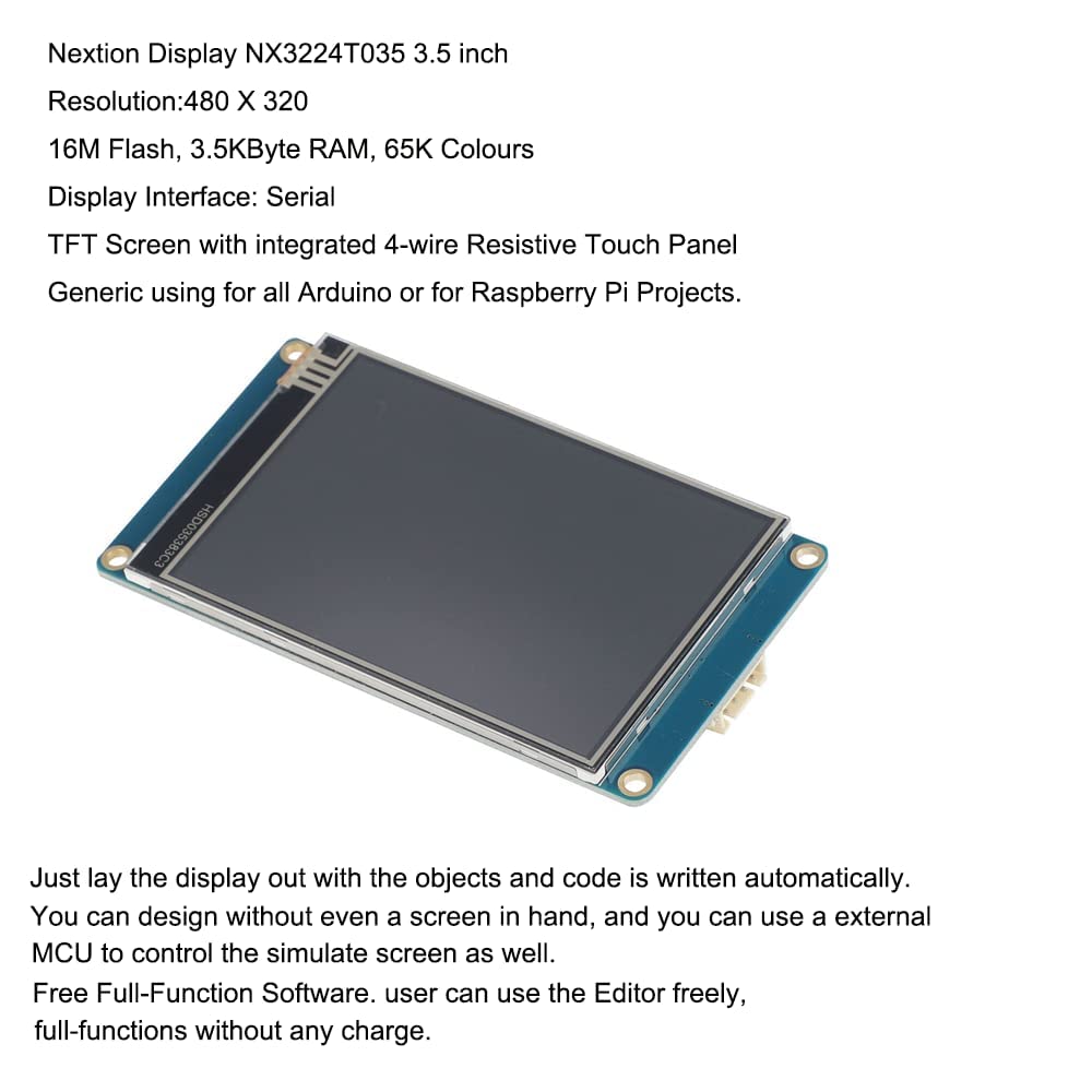 Ferwooh Nextion 3.5'' Display NX4832T035 Resistive Touch Screen + 2.8" NX4832T028 HMI TFT LCD Module