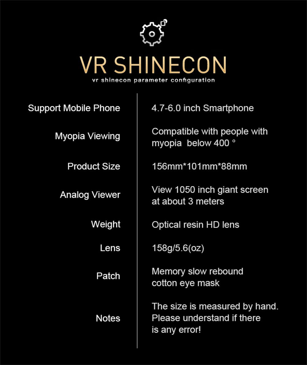 VR G05 Virtual Reality H-D Lens Headset Economical 3D VR Glasses for 4.7-6.0 inches Android iOS Smart Phones, Gift for Kids and Adults for 3D Gaming and VR Videos