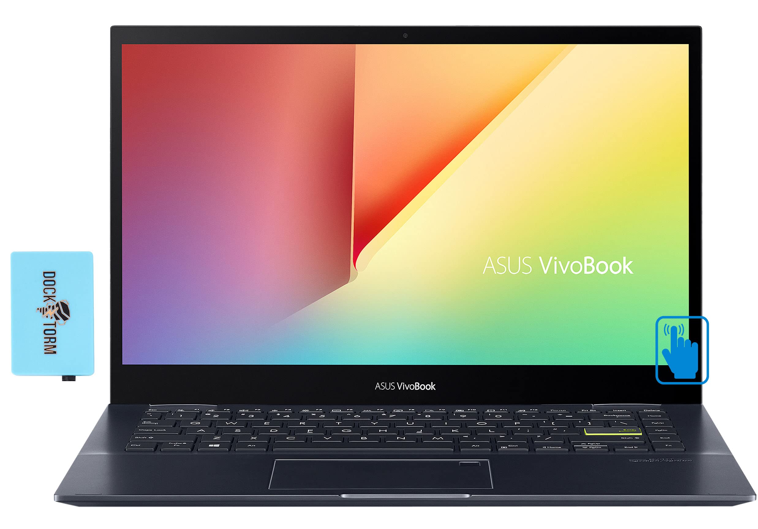 ASUS VivoBook Flip 14 Thin & Light 2-in-1 Laptop 14.0" FHD IPS Touch Display (AMD Ryzen 5 5500U 6-Core, 20GB RAM, 1TB PCIe SSD, AMD Radeon, Backlit KB, Fingerprint, Active Pen, Win10P) w/Hub