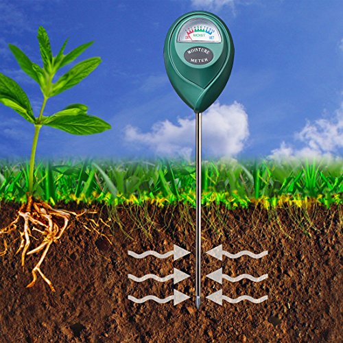 XLUX Soil Moisture Sensor Meter Water Monitor, Hygrometer for Gardening, Farming,Plants, No Batteries Required, 2 Pack