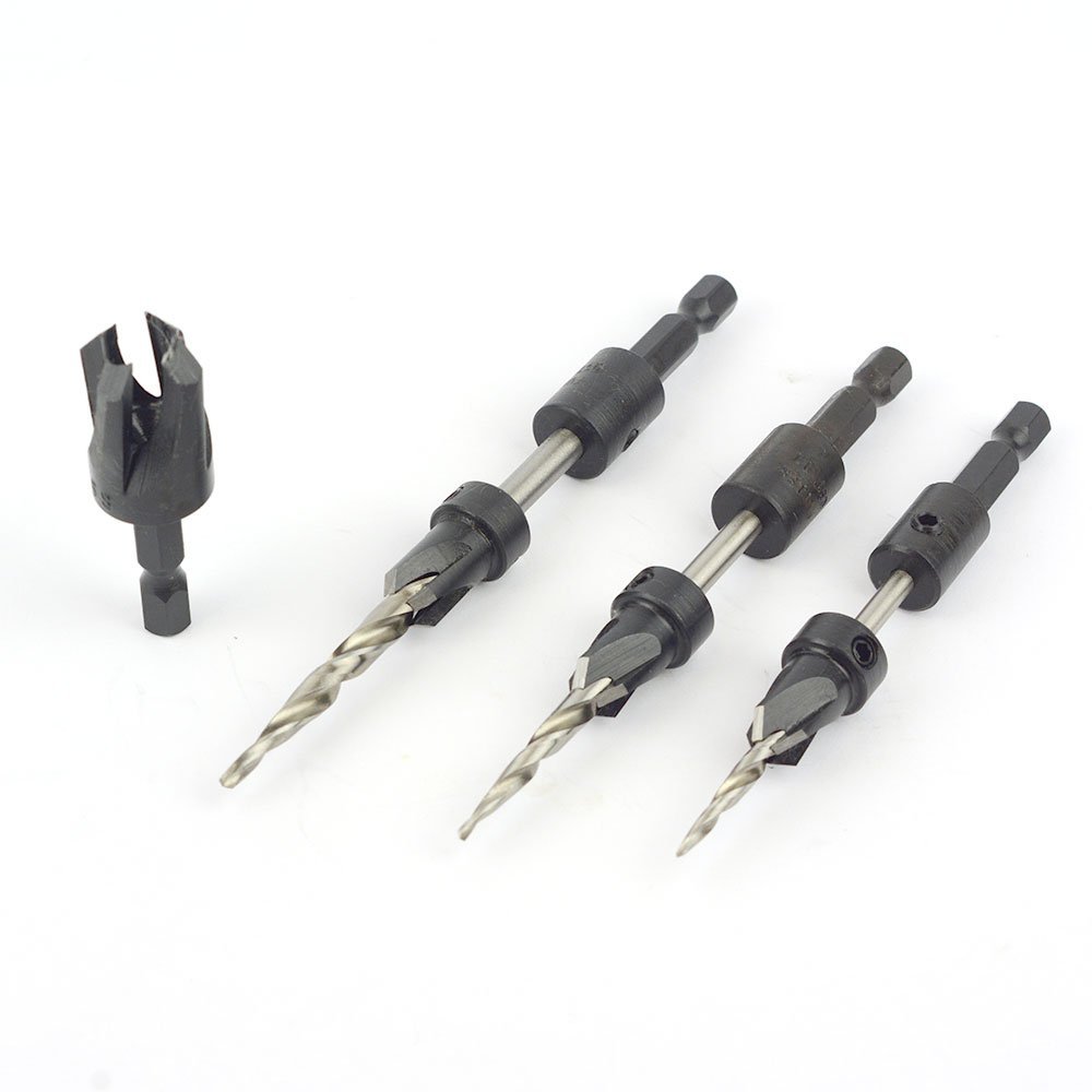 W L Fuller 10349003C Countersinks and Matching HSS Taper Point Drills, Set of 3
