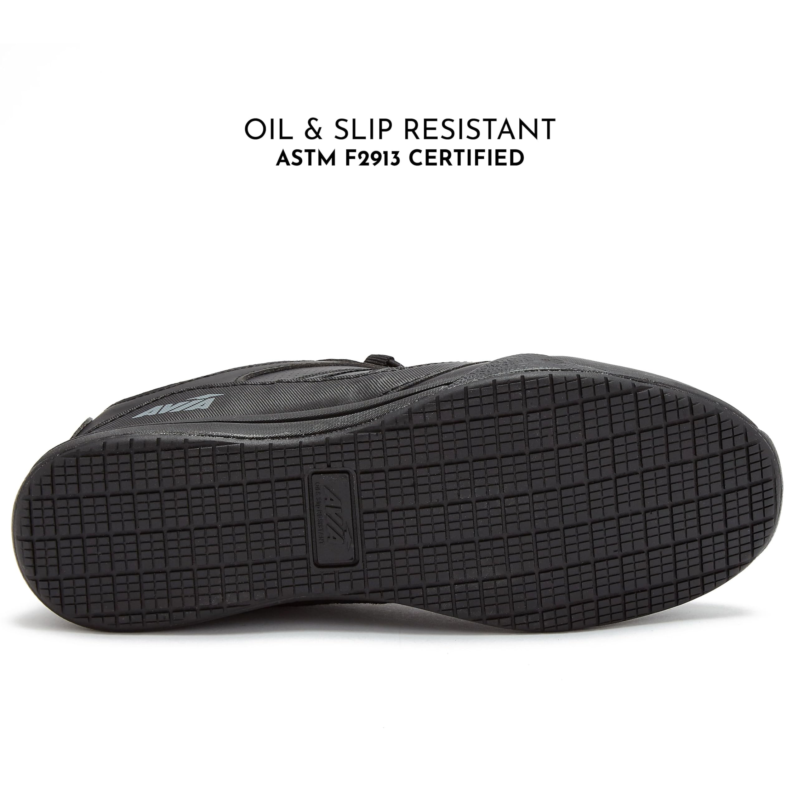 Avia Focus Black Non Slip Shoes for Women – Comfort Shoes for Work, Nursing, Restaurants, & Walking, Size 11