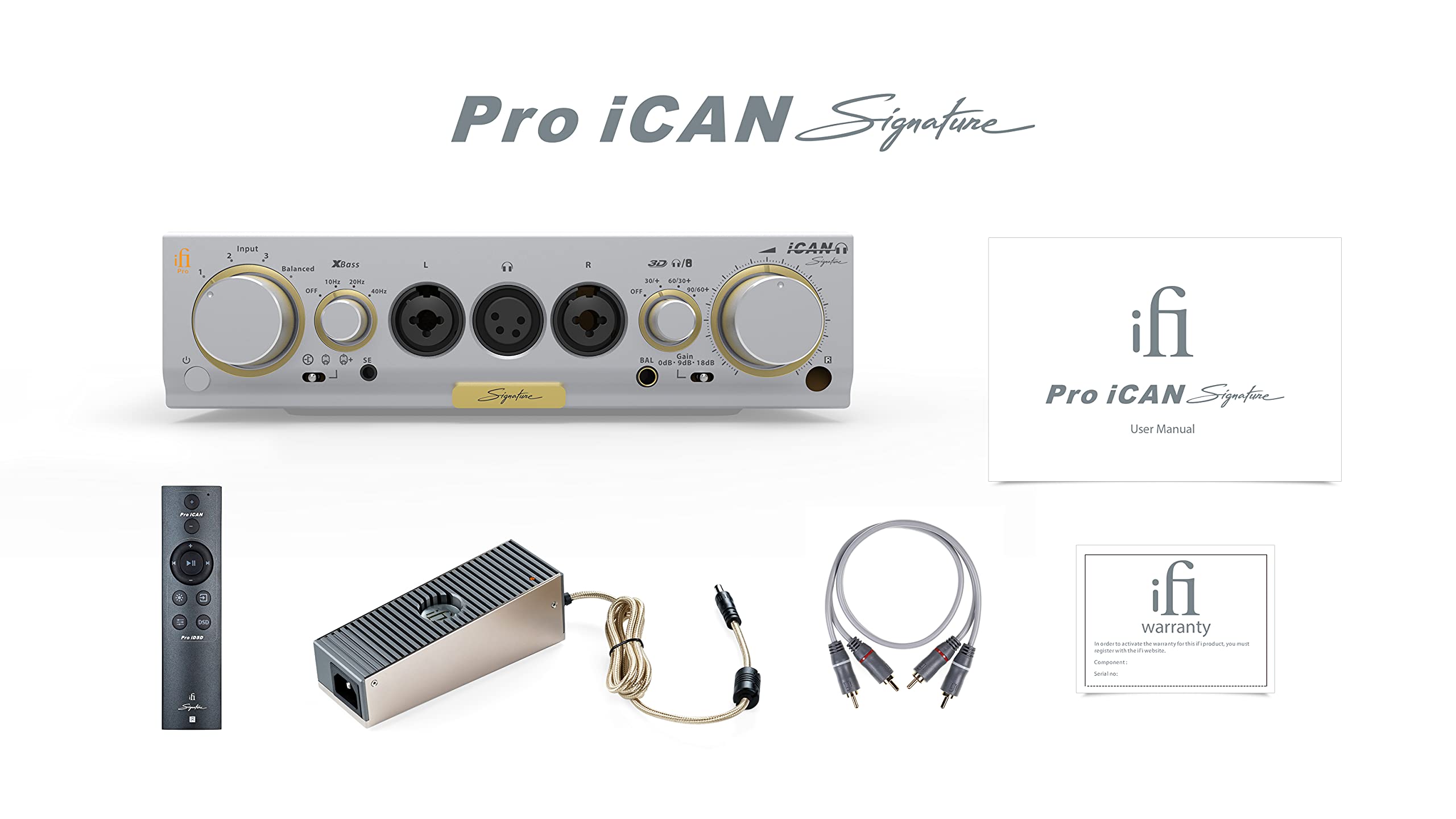iFi Pro iCAN Signature - Studio Grade Fully Balanced Headphone Amplifier/Line Level Pre Amplifier/Linestage with Selectable Tube and Solid State - Home/Professional Audio Upgrade